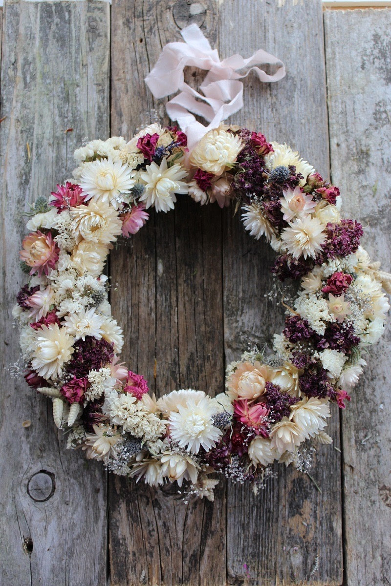 How to Make a Dried Flower Wreath | DIY Wreath Tutorial – Flowers on ...